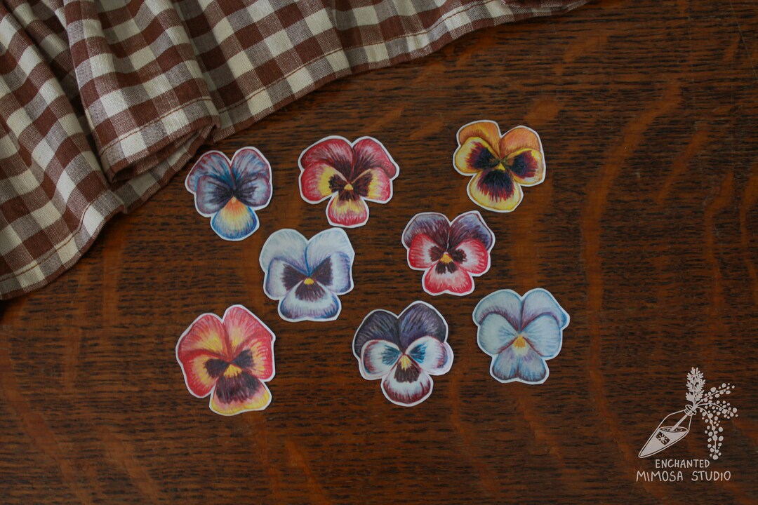 Viola Sticker Set Bullet Journal Sticker Scrapbooking - Etsy