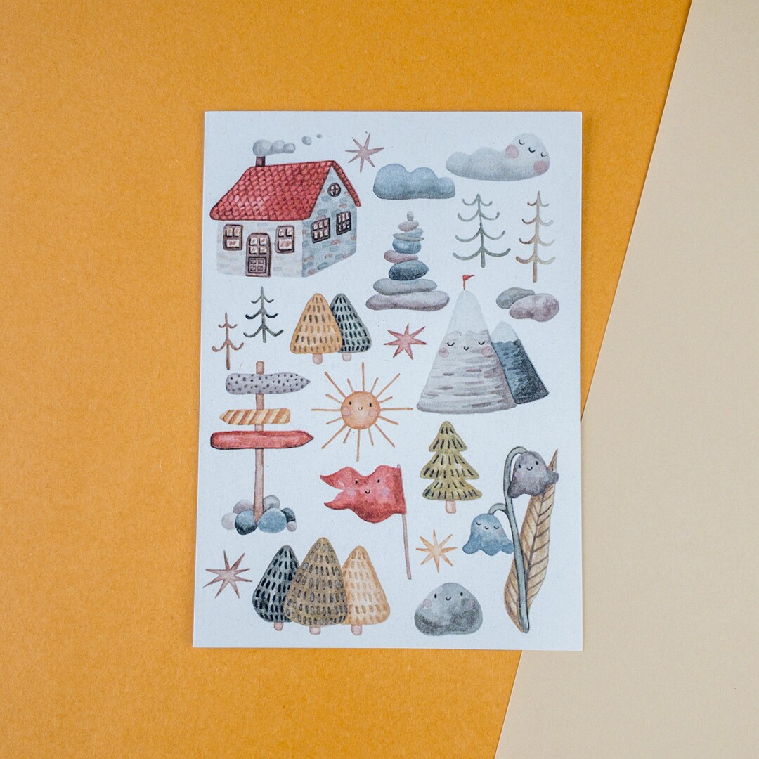 Travel Memories Nature Inspired Postcard or Art Print, Cottagecore Wall ...