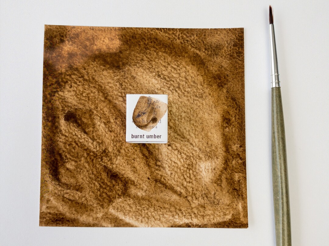 Burnt Umber - Half Pan or Quarter Pan, Handmade Watercolor Paint ...