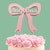 Bow Cake Topper, Coquette Pink Bow Topper, Personalized - Etsy