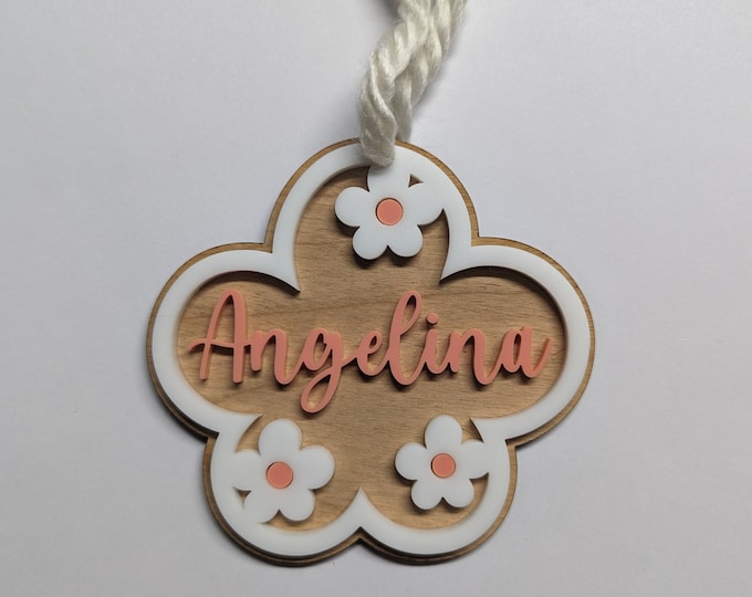 Gift Tag Daisy Gift Tag Flower Gift Tag Girls Gift Tag Name Tag Name ...