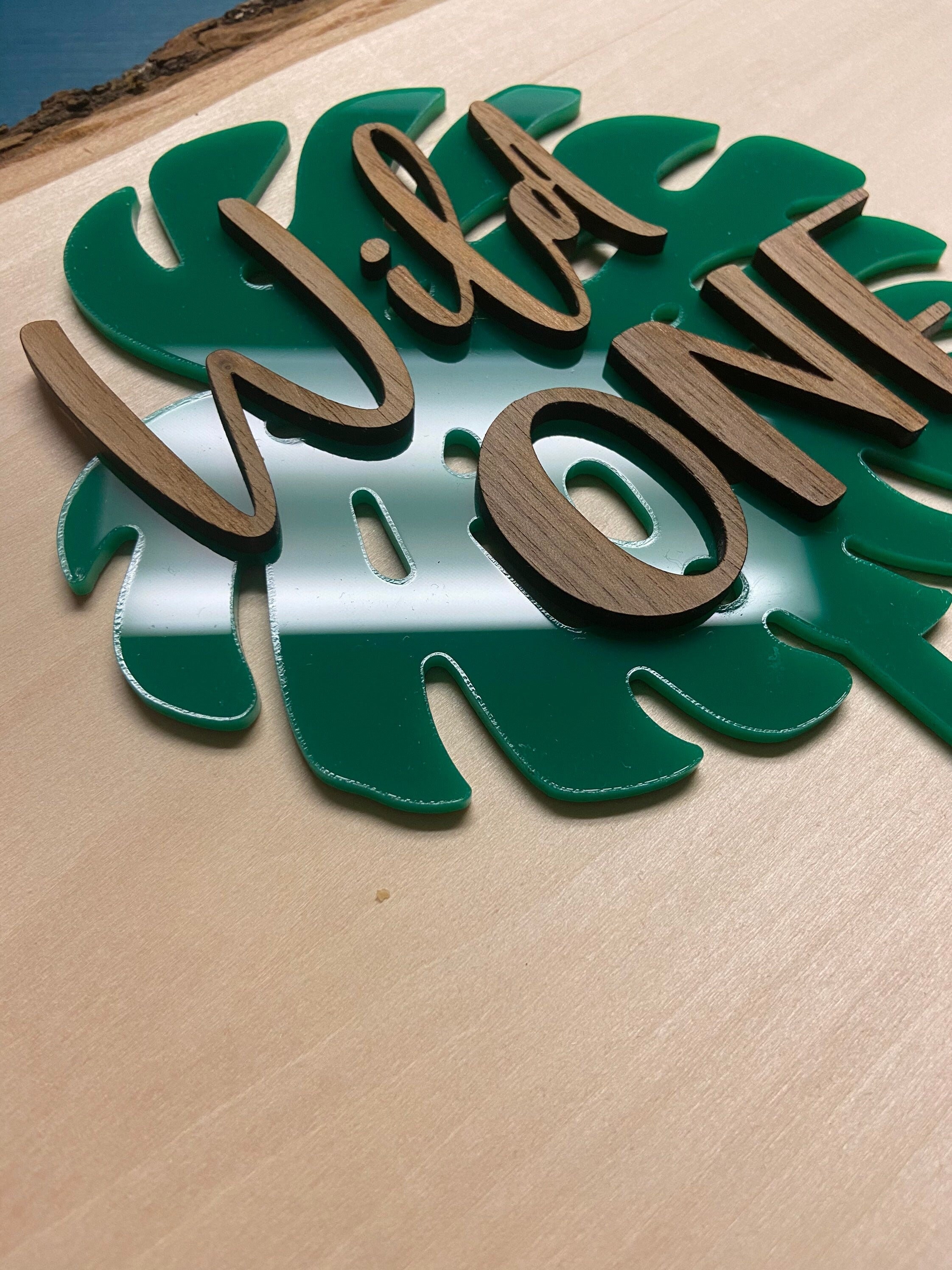 Wild One Cake Topper, Safari Birthday, Tropical Leaf Cake Topper ...