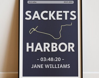 Custom Air Force Marathon Route Map Poster, Personalized Running Time ...