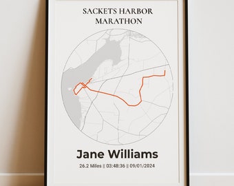 Custom Air Force Marathon Route Map Poster, Personalized Running Time ...