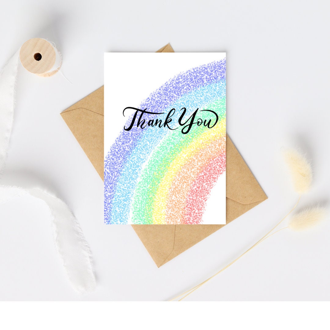 Thank You Card - Printable PDF - Etsy