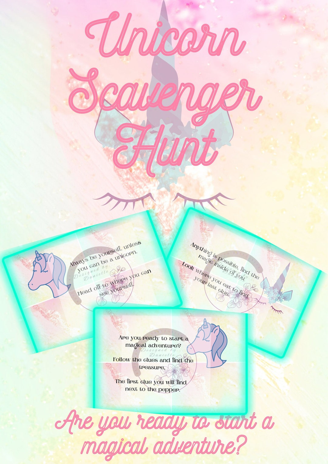 Unicorn Themed Scavenger Hunt - Etsy