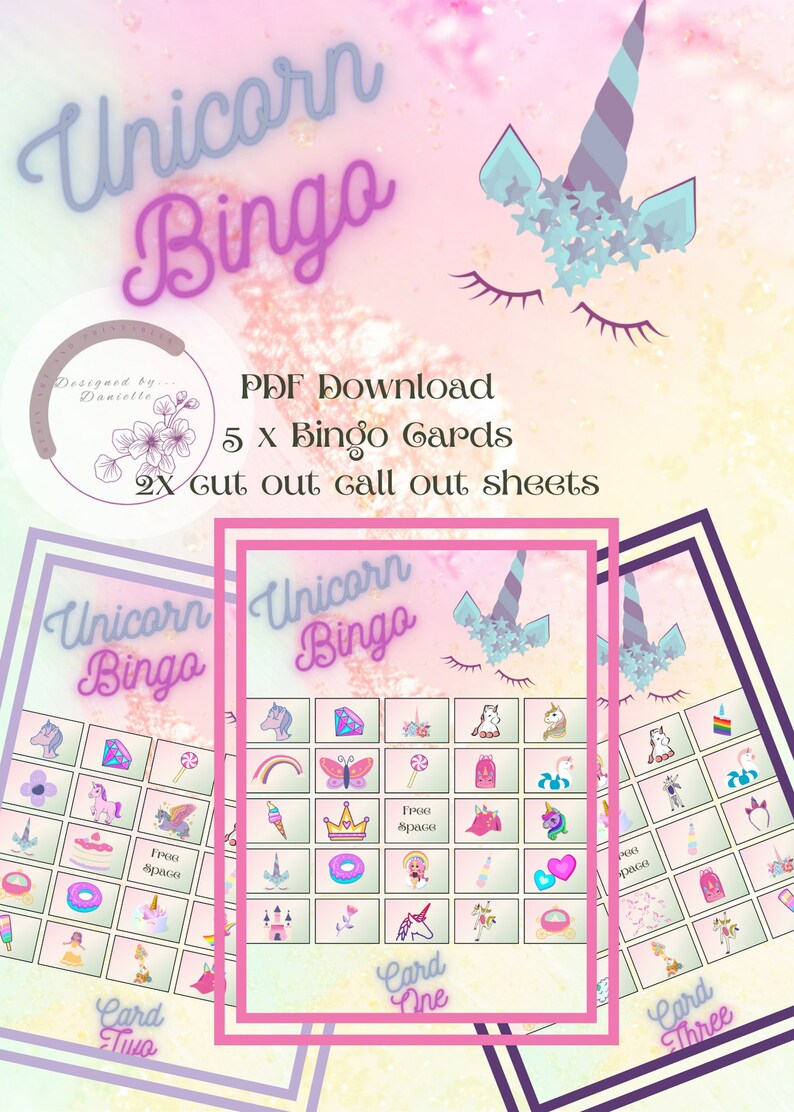 Unicorn Bingo - A4 Printable Download - Etsy
