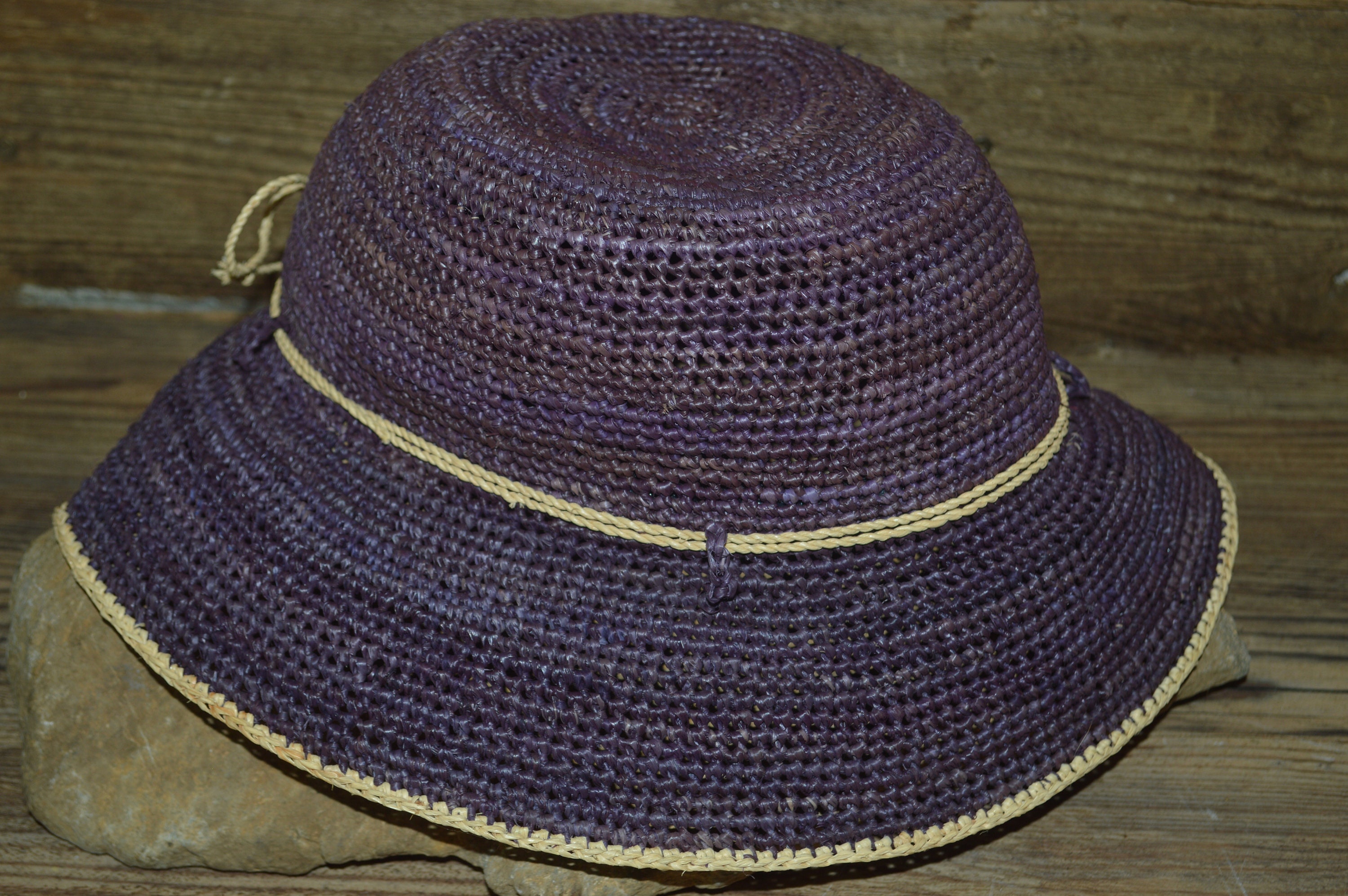 Purple Raffia Helen Kaminski Beach Hat Straw Hat Vintage Beach - Etsy