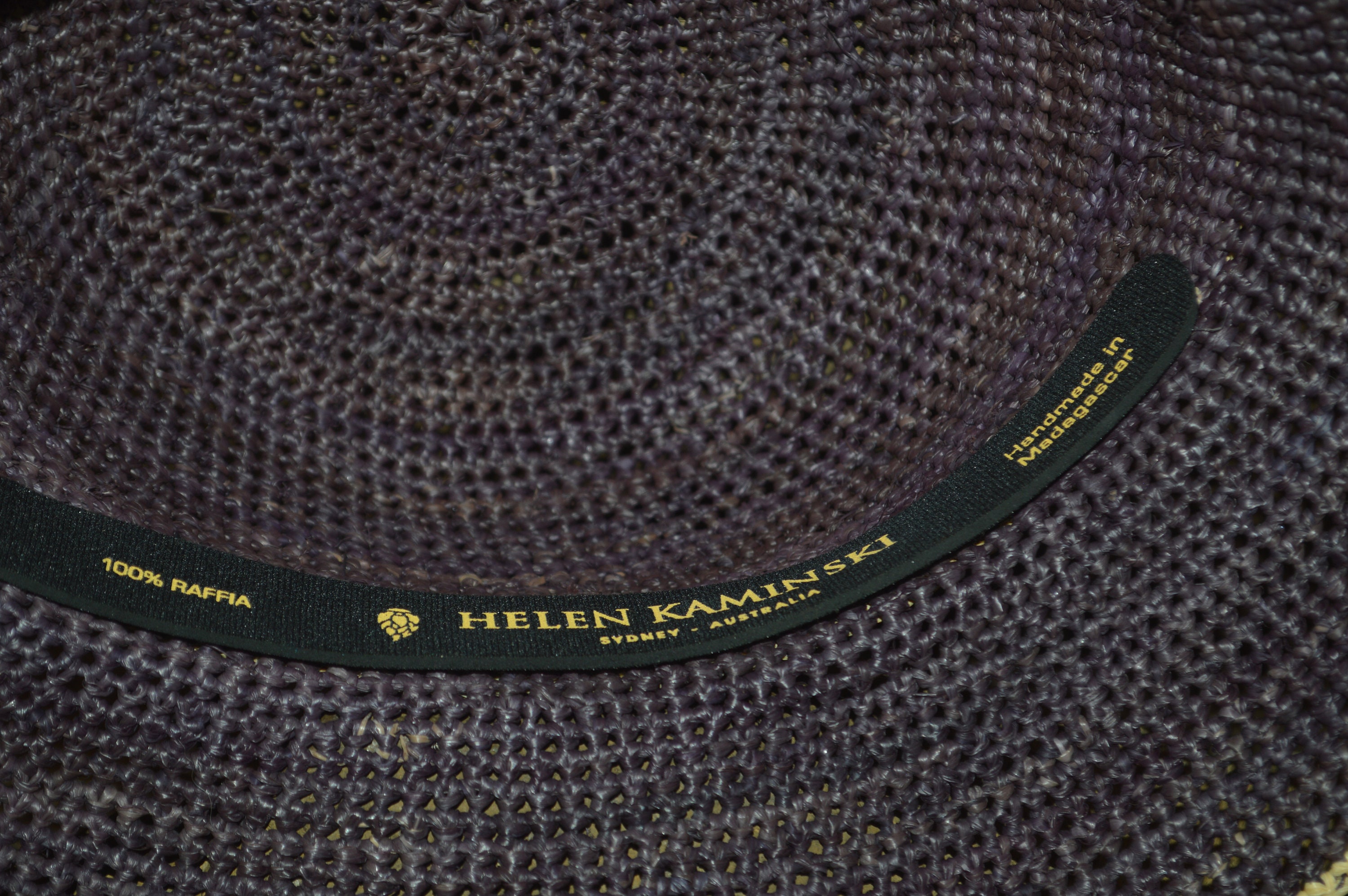 Purple Raffia Helen Kaminski Beach Hat Straw Hat Vintage Beach - Etsy