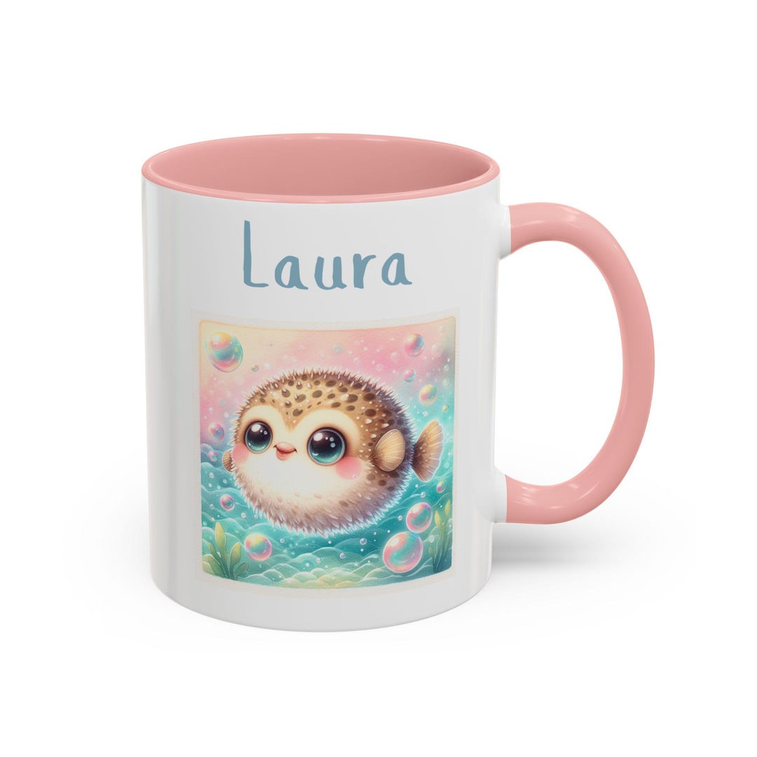 Cute Customized Puffer Fish Coffee Cup 7 - Etsy