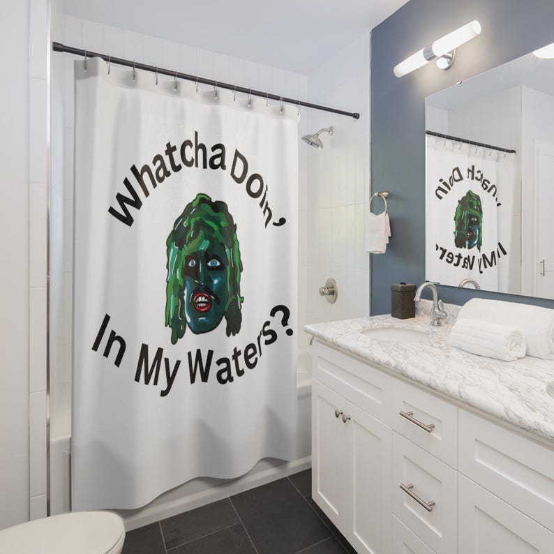 Whatcha Doin' in My Waters? Old Gregg Shower Curtain - Etsy