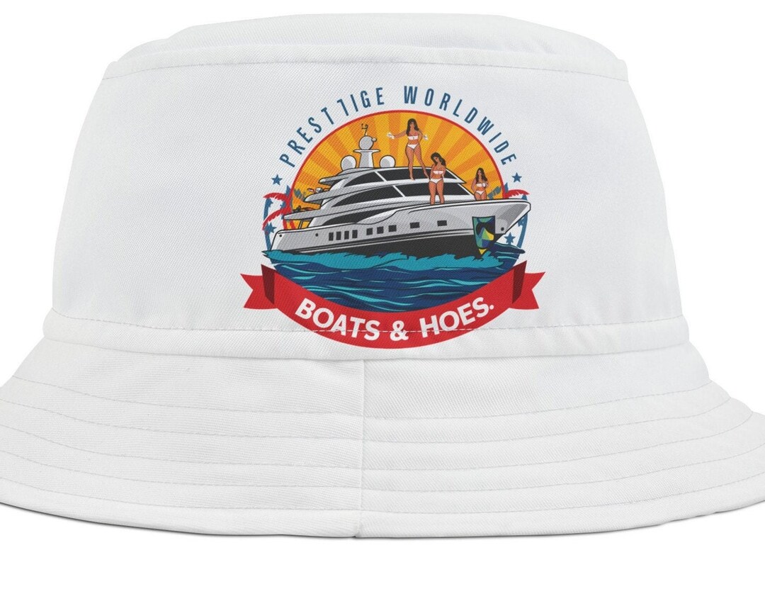 Boats & Hoes Funny Bucket Hat Fathers Day Gift for Dad Boats and Hoes ...