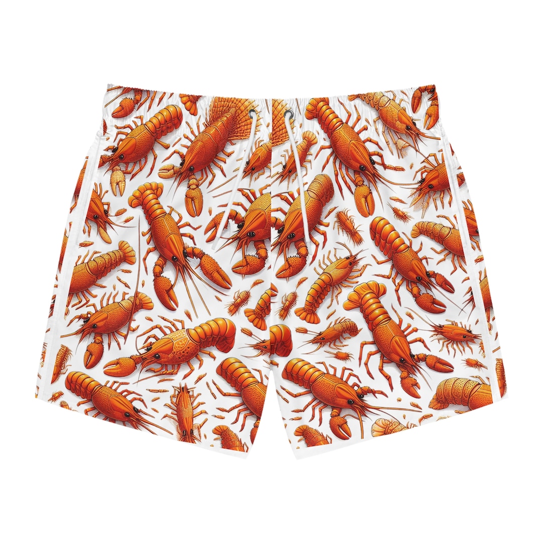 Orange Lobster Swim Trunks - Etsy