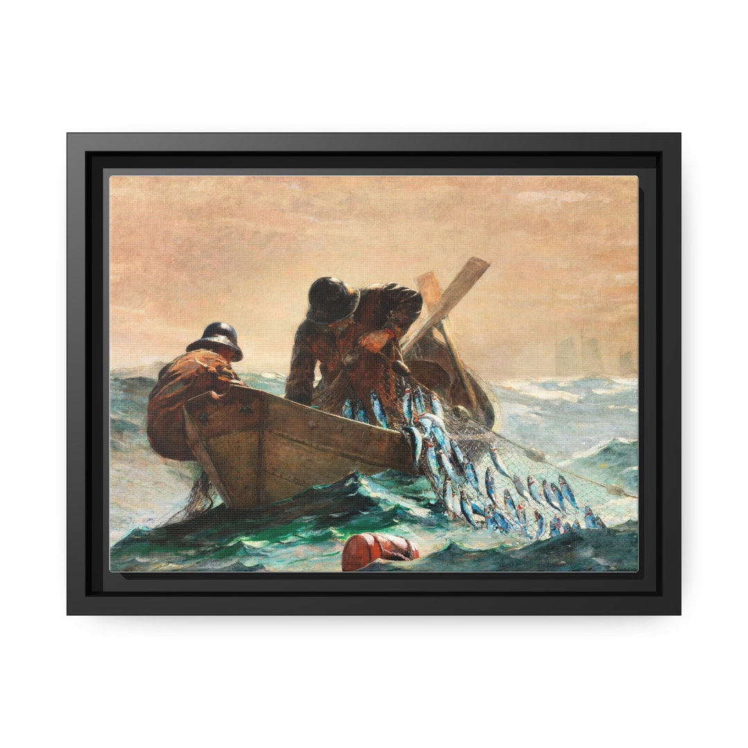 Winslow Homer the Herring Net 1885 Sailing Painting Print Vintge Matte ...