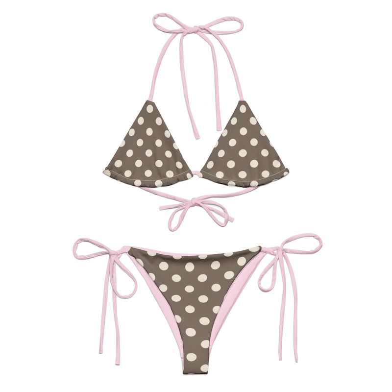 Pink Polka Dot Bikini Etsy