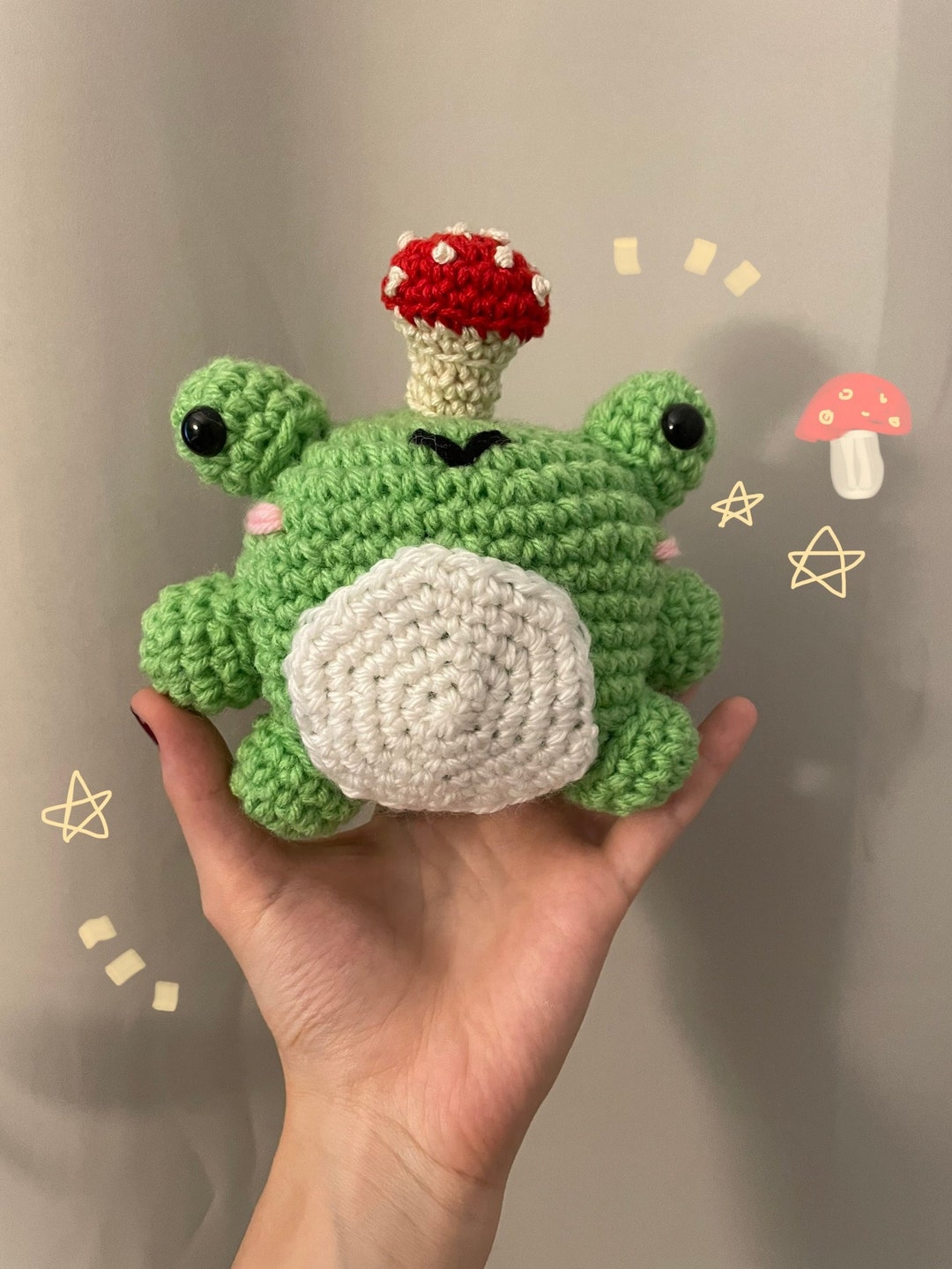 Crochet Mushroom Frog (handmade) - Etsy