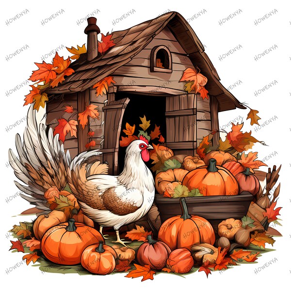 Halloween Chicken Clipart - Etsy