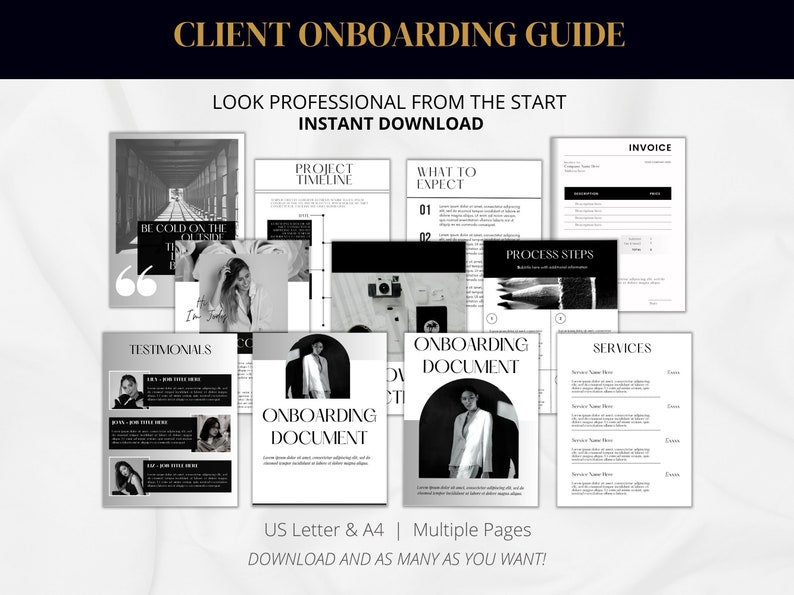 Onboarding Guide for Small Businesses Canva Welcome Packet Onboarding ...