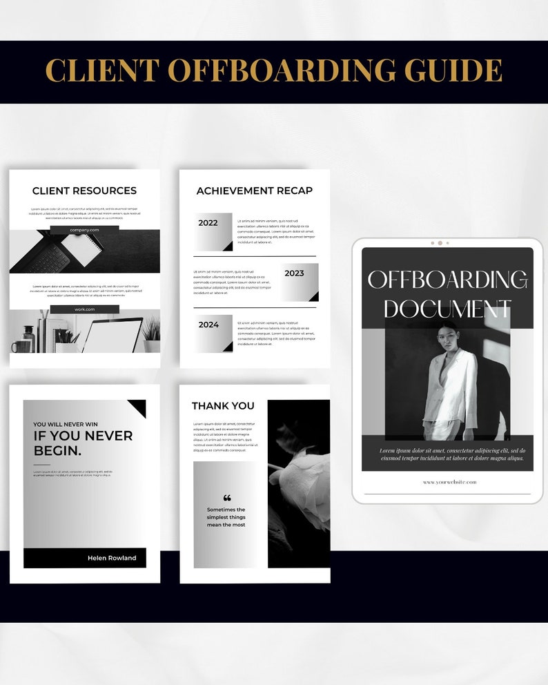 Goodbye Packet Template, Client Goodbye Packet, Offboarding Template ...
