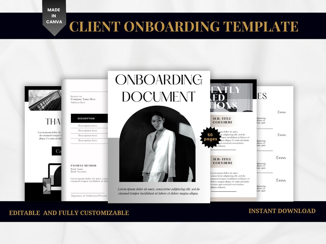 Onboarding Guide for Small Businesses Canva Welcome Packet Onboarding ...