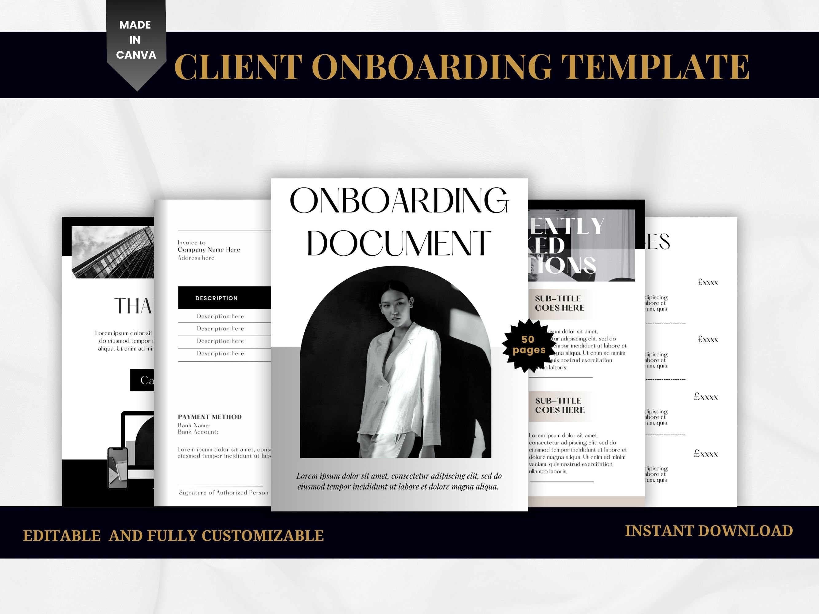 Onboarding Guide for Small Businesses Canva Welcome Packet Onboarding ...