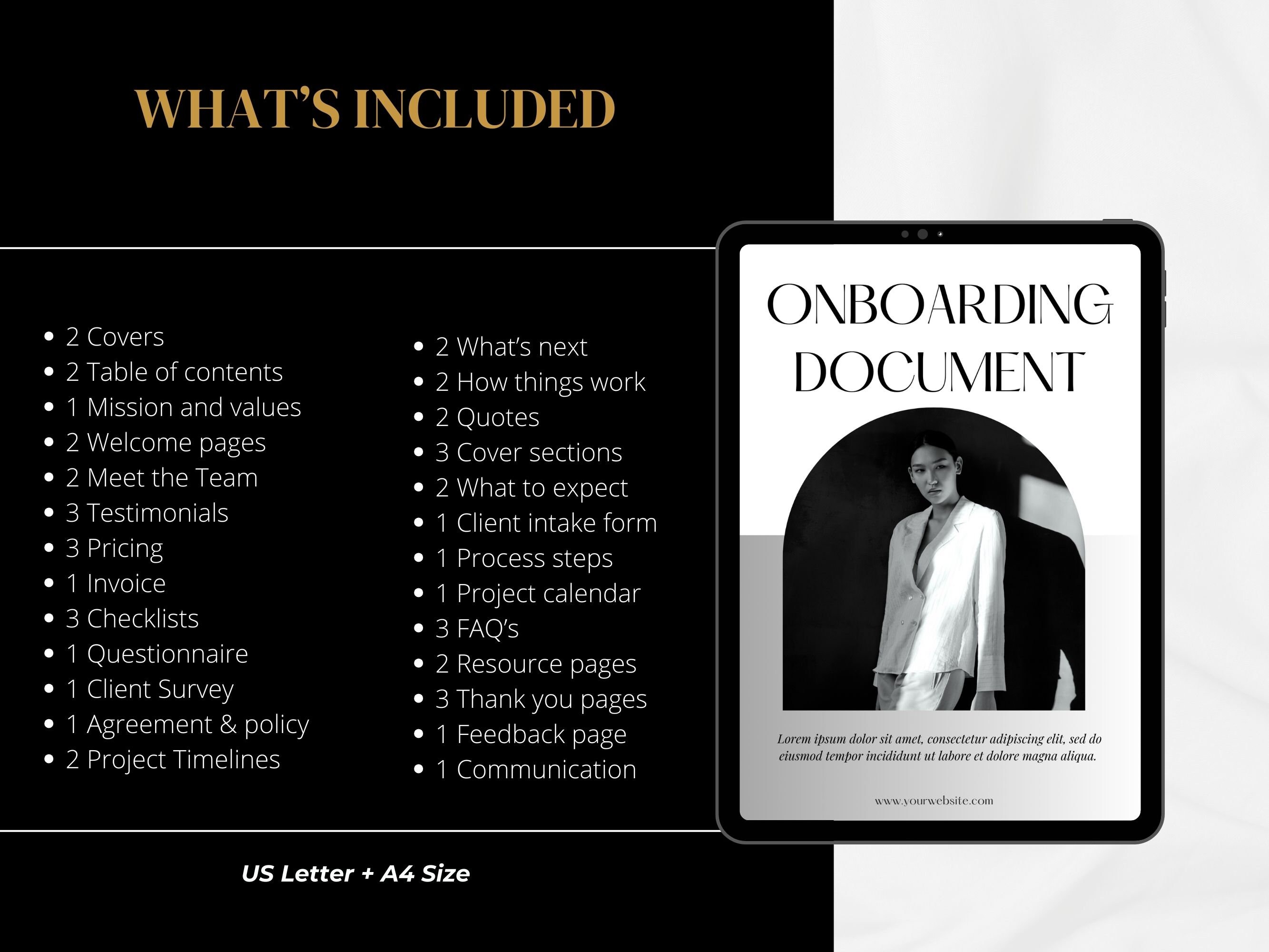 Onboarding Guide for Small Businesses Canva Welcome Packet Onboarding ...