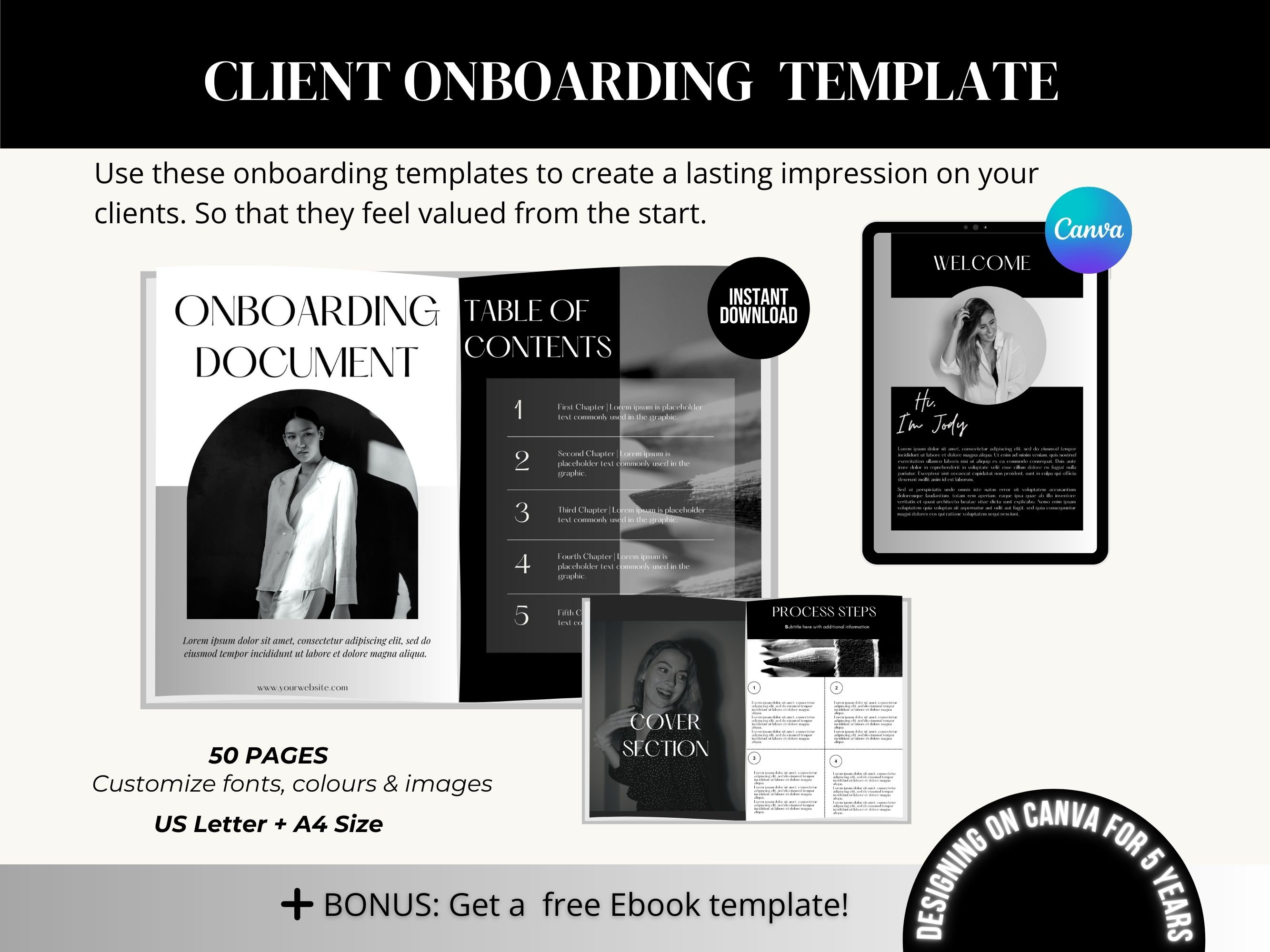 Onboarding Guide for Small Businesses Canva Welcome Packet Onboarding ...