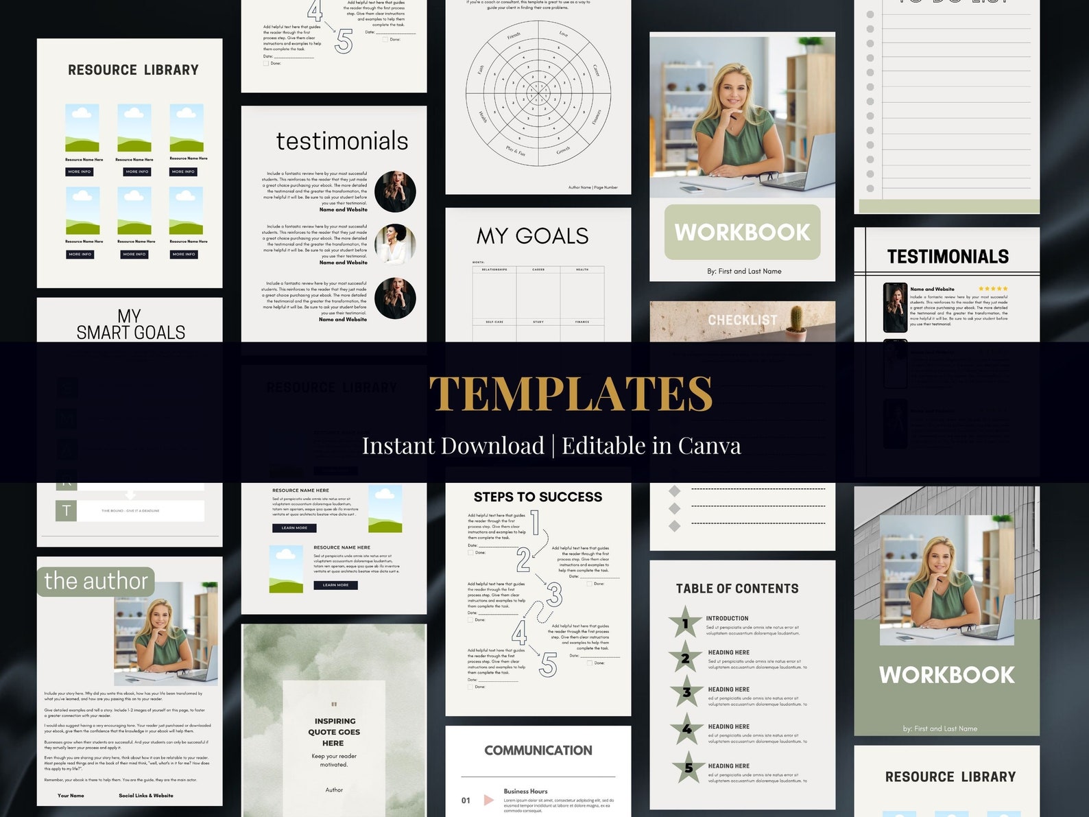 Workbook Template | Workbook Canva | Editable Coaching Workbook ...