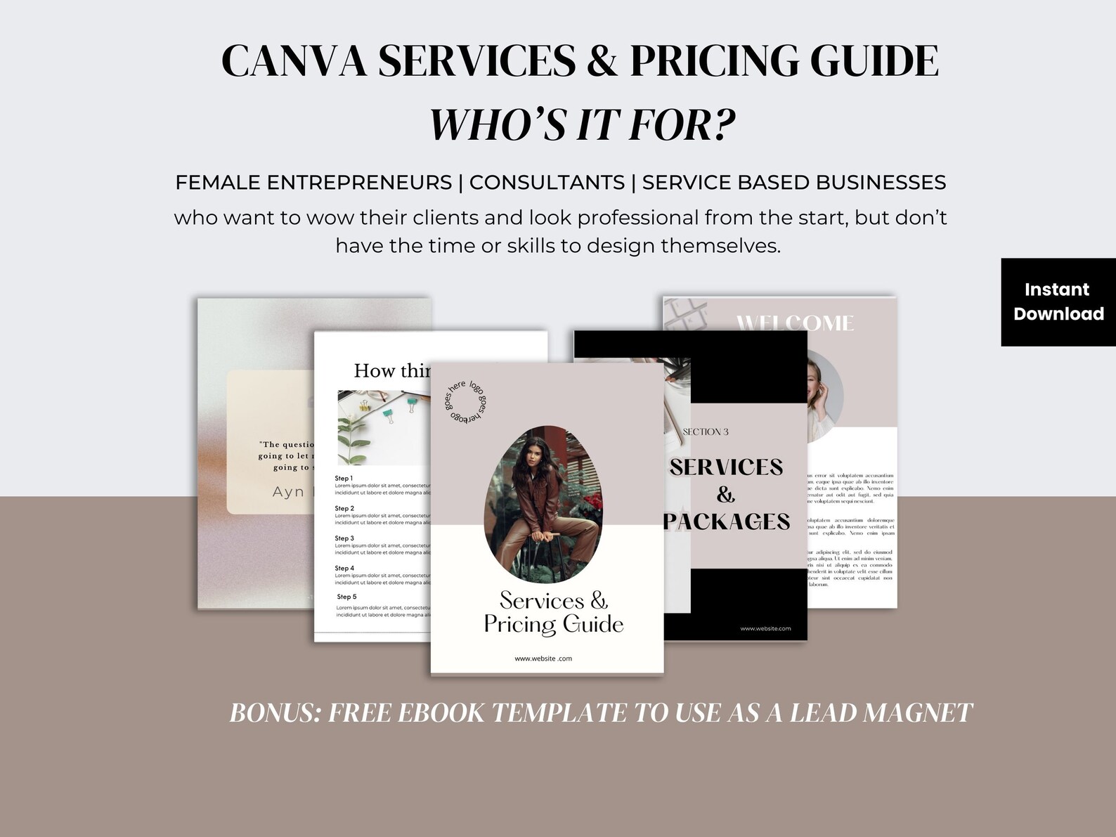 Canva Services & Pricing Guide Template Services Prices List - Etsy
