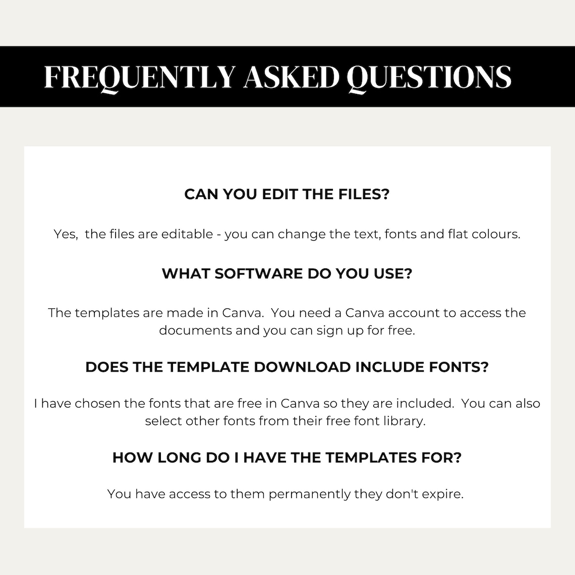 Canva Services & Pricing Guide Template Services Prices List - Etsy
