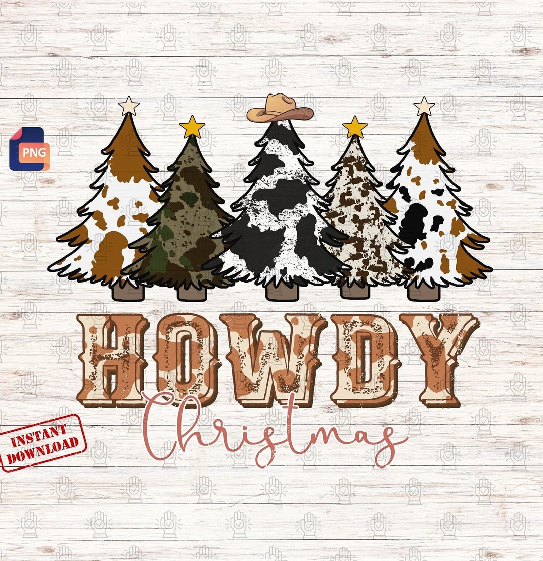 Howdy Christmas Png Cowboy Santa Png Retro Christmas Png Cowgirl ...