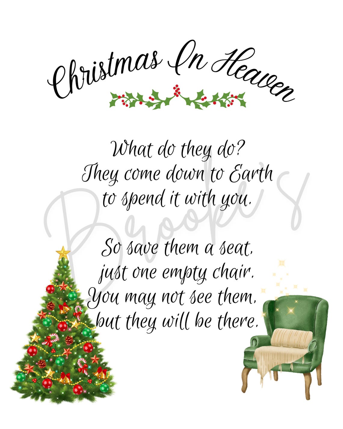 Christmas in Heaven Memorial PNG, Memorial Quotes Printable, Sympathy ...