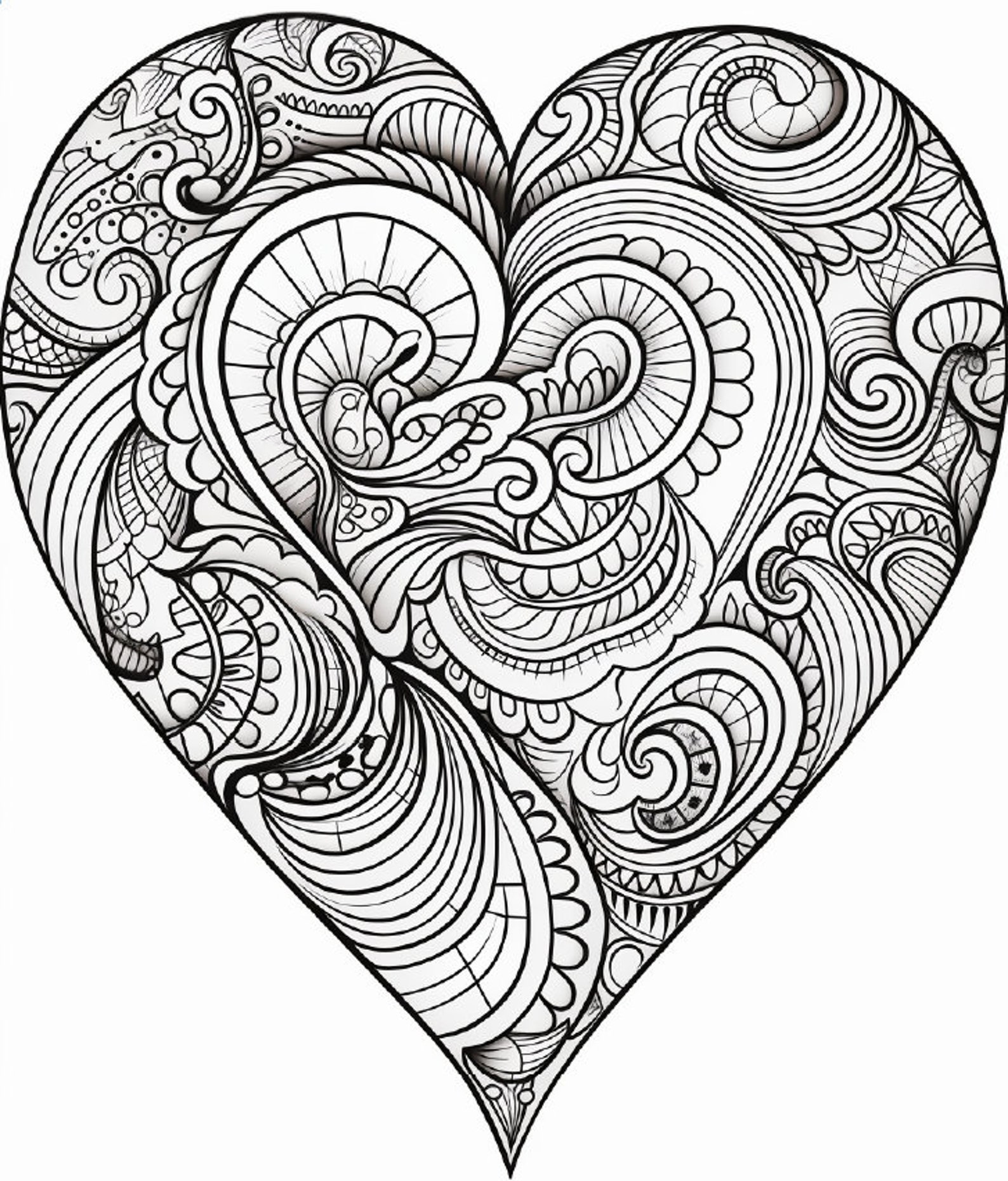 220-love-mandala-coloring-pages (printable /KDP) - Etsy
