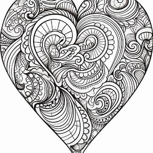 220-love-mandala-coloring-pages (printable /KDP) - Etsy