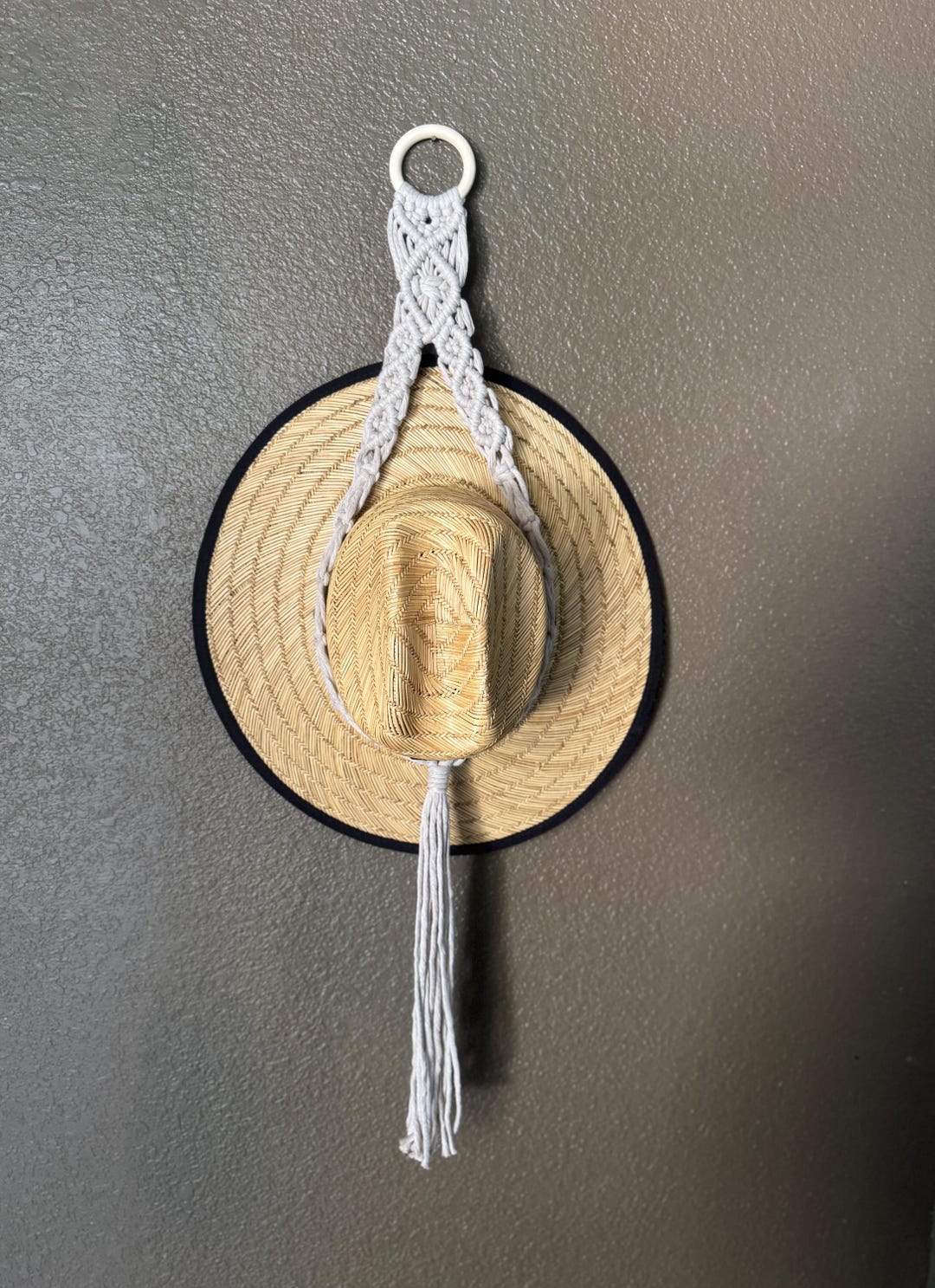 Macrame Wall Wide Brim Hat Hanger , County, Farmhouse, Boho - Etsy