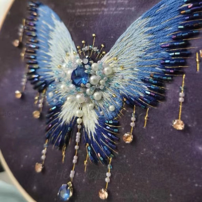 Butterfly Beaded Tutorial Download/ DIY for Beaded Embroidery/ How to ...