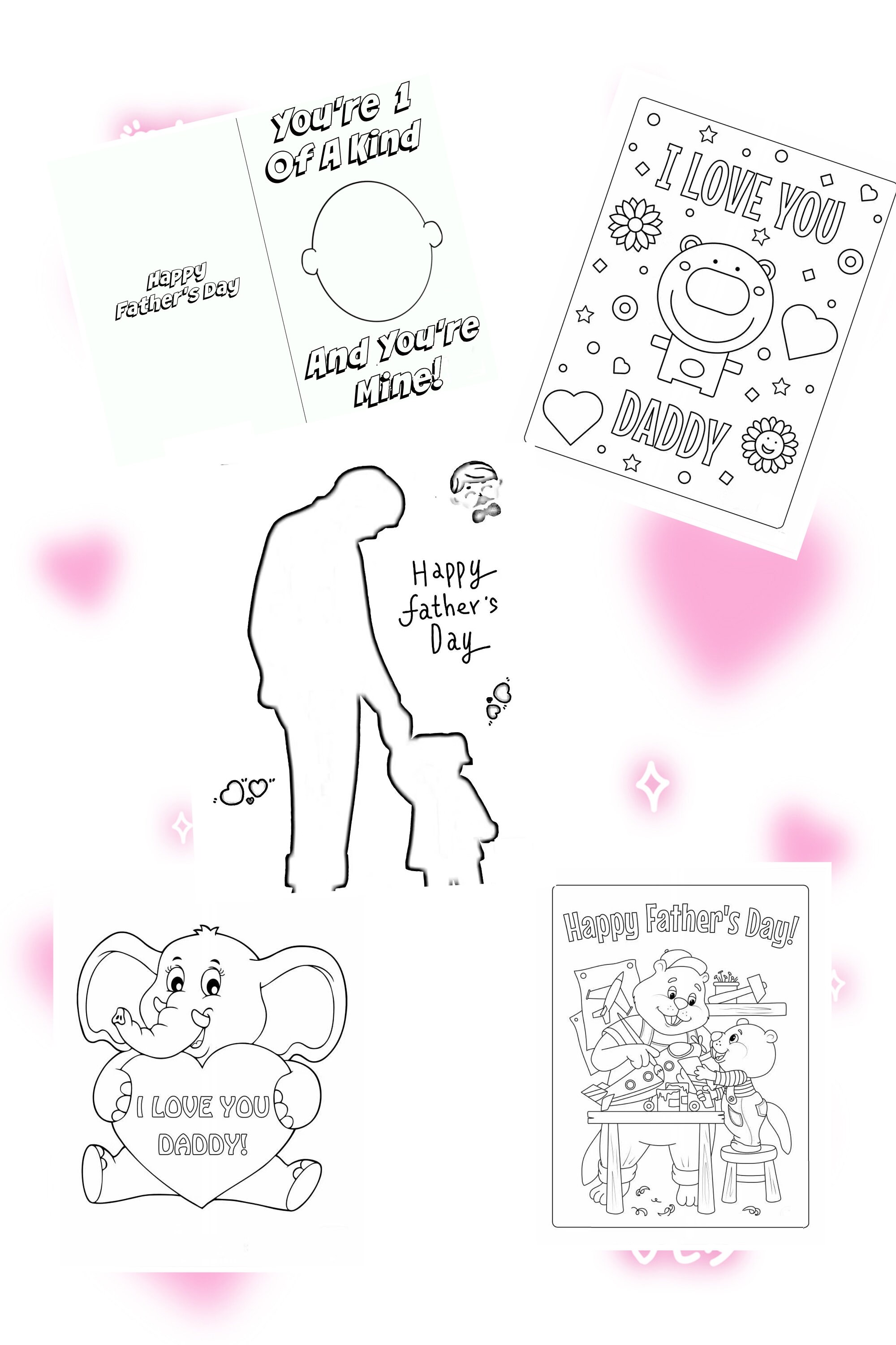 Father's Day Printable, Art Bundle, Fathers Day Gift,activity Page ...