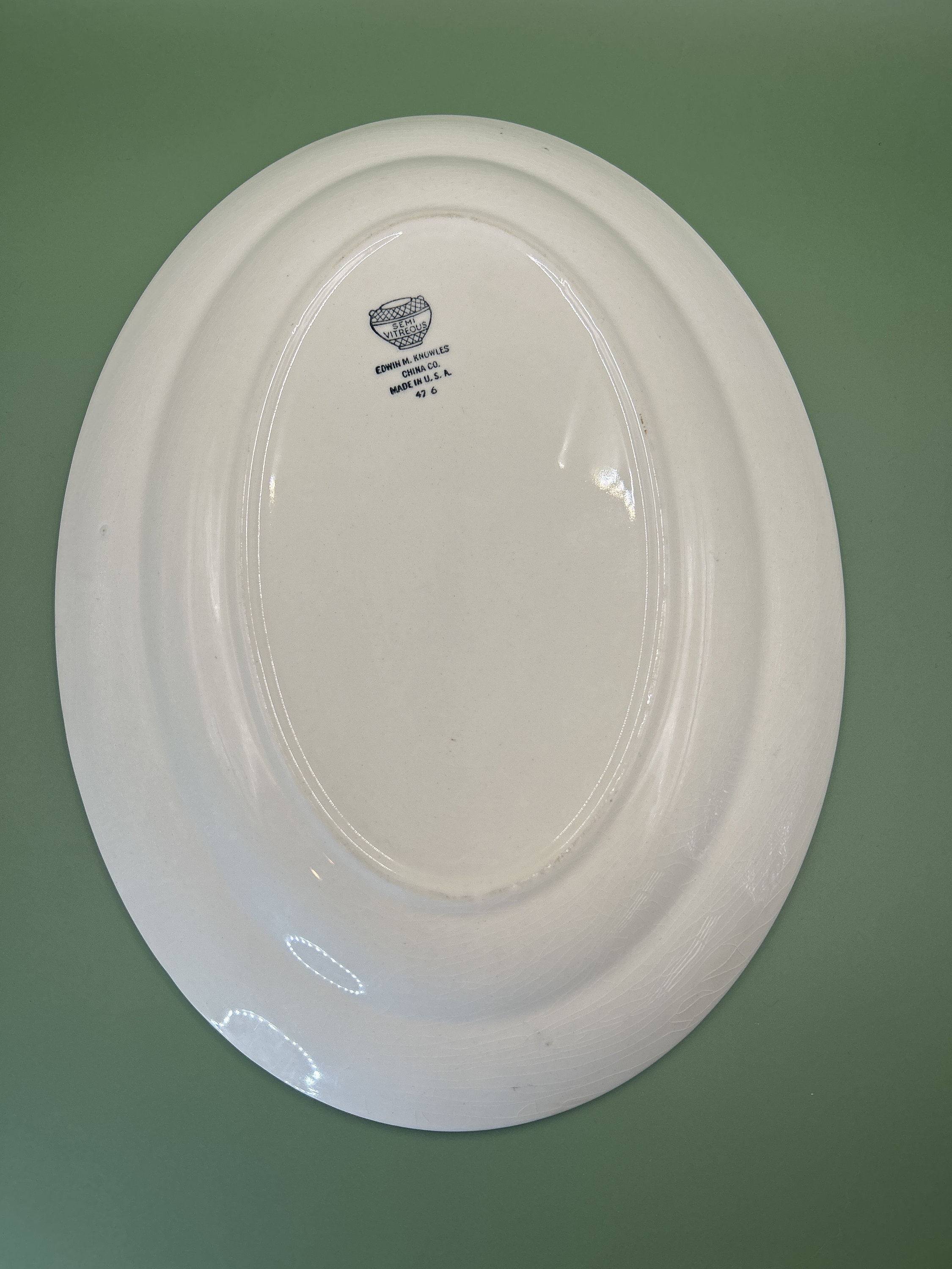 Vintage Serving Platter Edwin M. Knowles China Company. Floral Rose ...