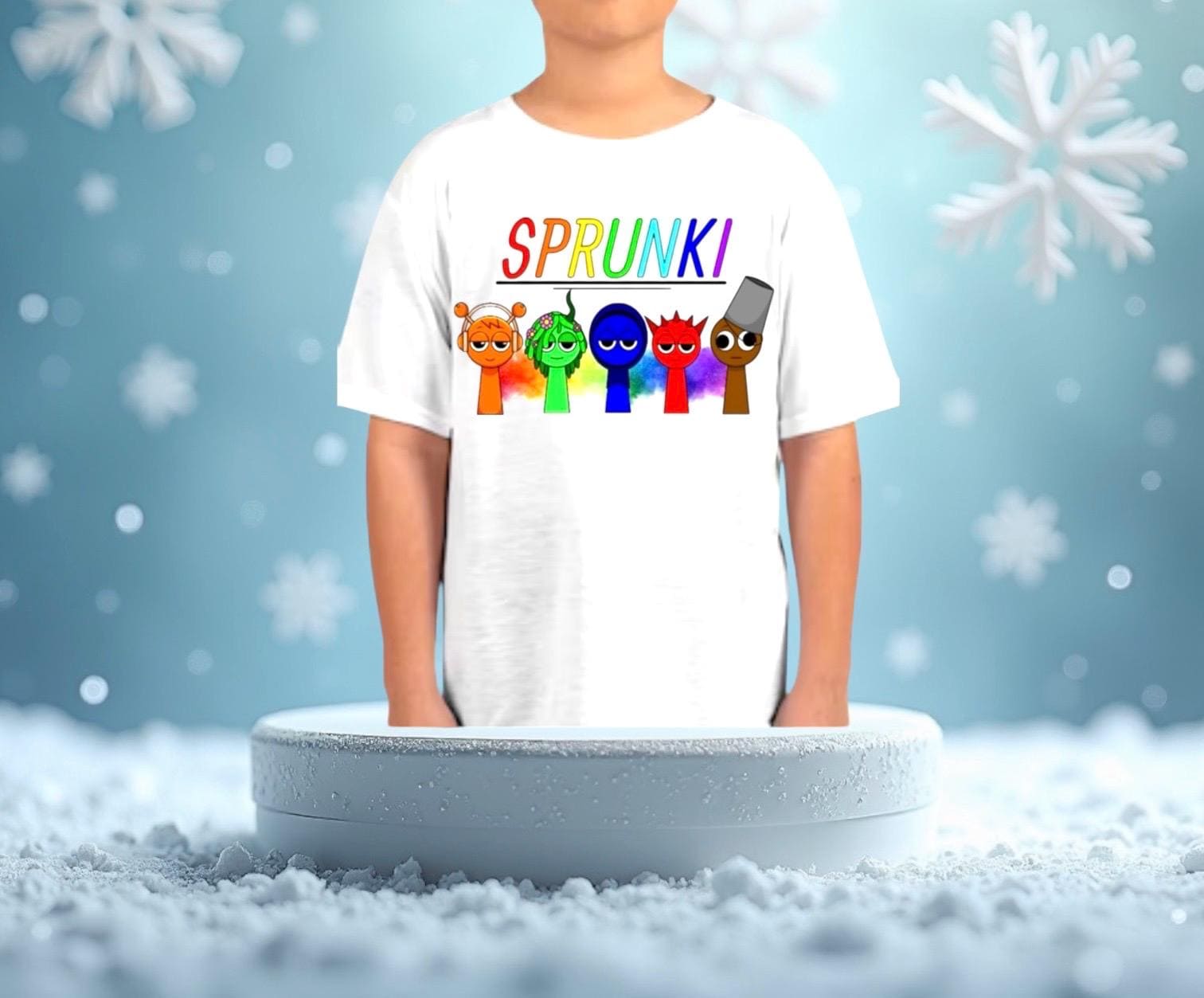 Children's Sprunki T-shirt, Children's Gaming T-shirt, Gaming, Sprunki ...