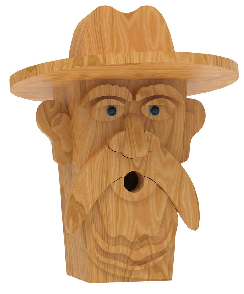 Cowboy DIY Birdhouse Plans - CNC Router DXF, Birdhouse Plans, Modern ...