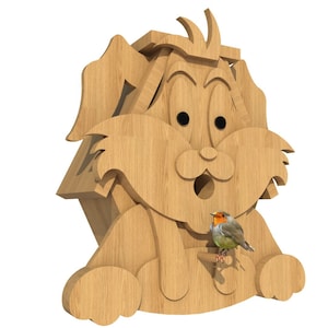 Rabbit DIY Birdhouse Plans - CNC Router DXF, Birdhouse Plans, Modern ...