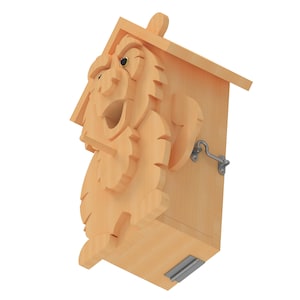 Bear Birdhouse Woodcraft Plans - CNC Router DXF Files, Outdoor ...