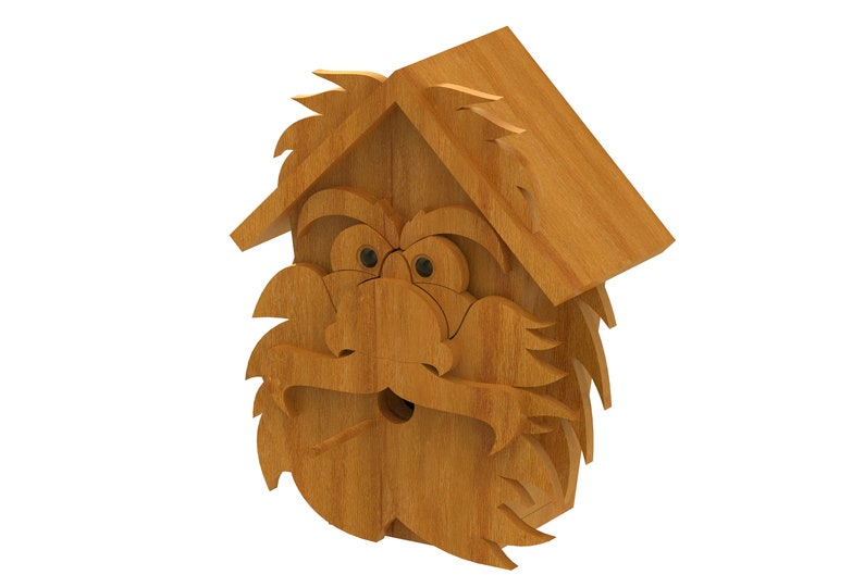 Cedar Men DIY Birdhouse Plans - CNC Router DXF, Birdhouse Plans, Modern ...