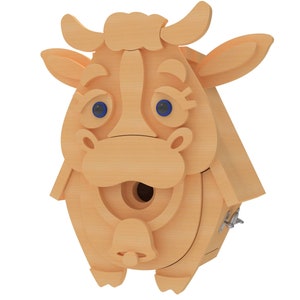 Cow DIY Birdhouse Plans - CNC Router SVG, Birdhouse Scroll Saw Patterns ...