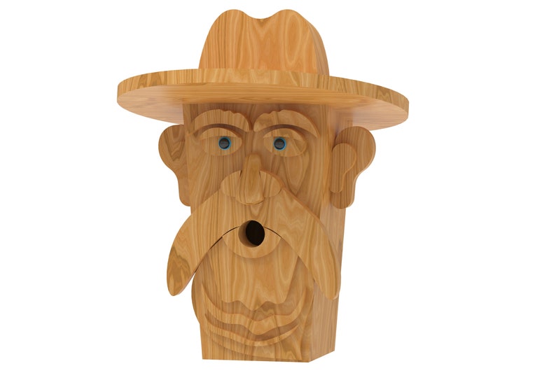 Cowboy DIY Birdhouse Plans - CNC Router DXF, Birdhouse Plans, Modern ...