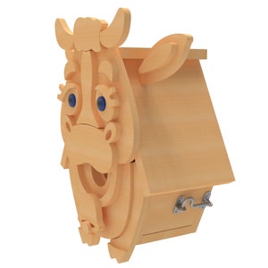 Cow DIY Birdhouse Plans - CNC Router SVG, Birdhouse Scroll Saw Patterns ...