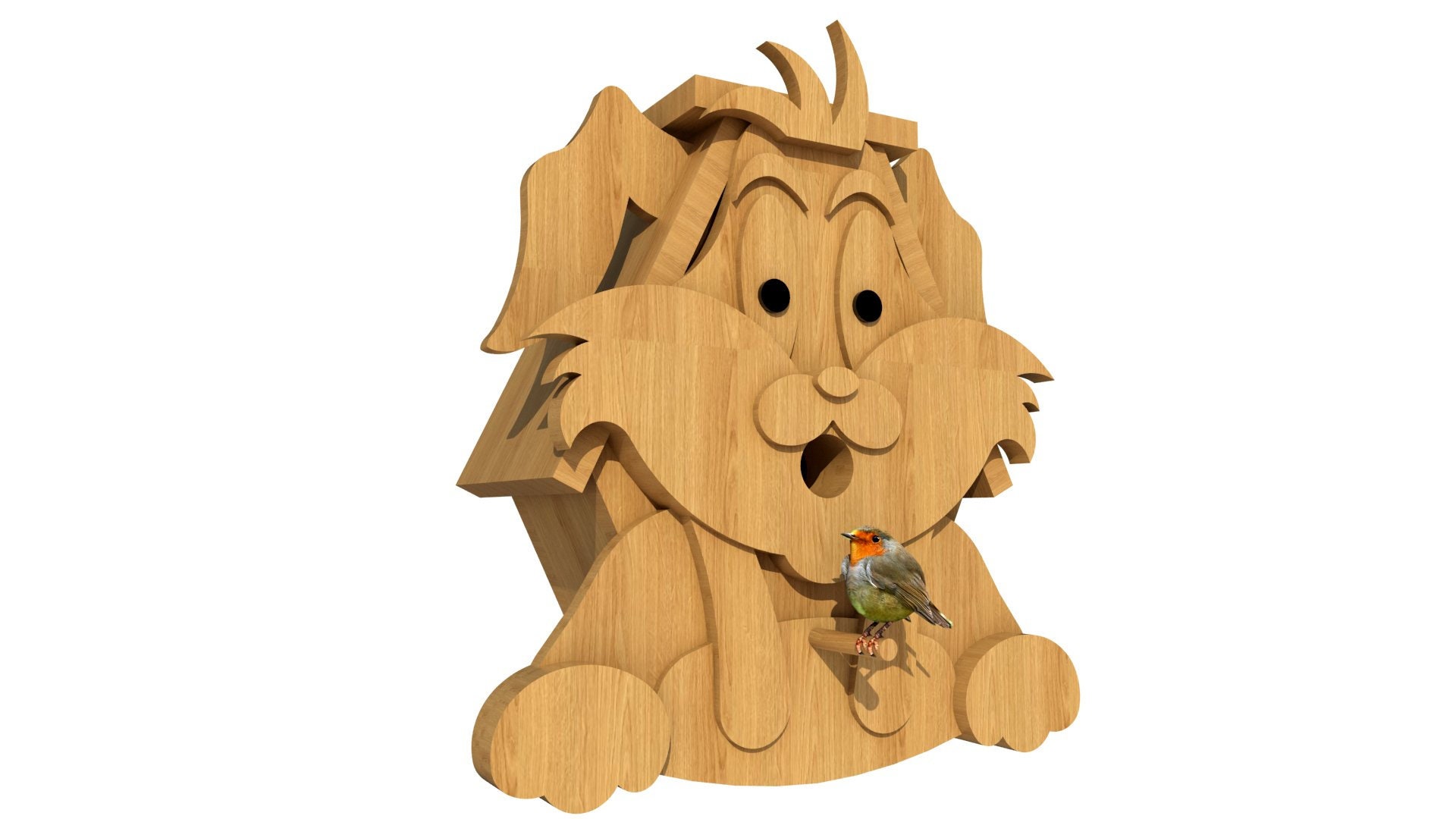 Rabbit DIY Birdhouse Plans - CNC Router DXF, Birdhouse Plans, Modern ...