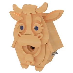 Cow DIY Birdhouse Plans - CNC Router SVG, Birdhouse Scroll Saw Patterns ...
