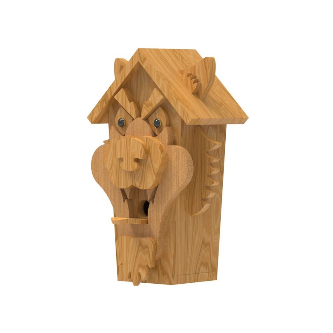 The Wolf DIY Birdhouse Plans CNC Router DXF Birdhouse - Etsy UK