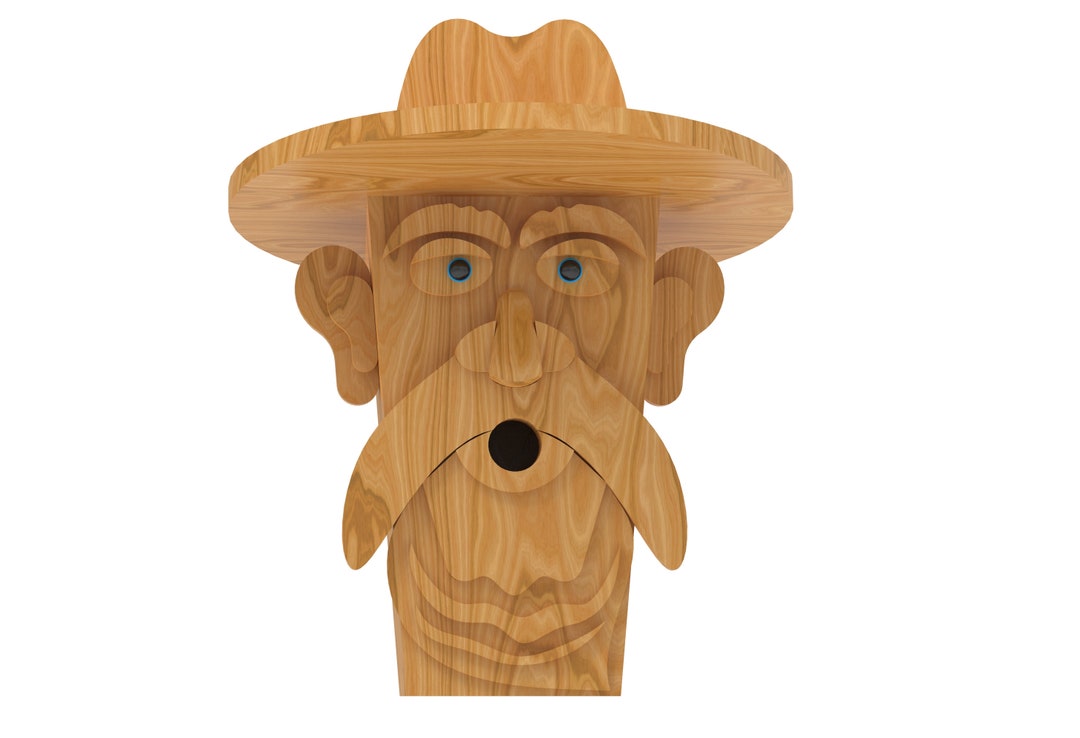 Cowboy DIY Birdhouse Plans - CNC Router DXF, Birdhouse Plans, Modern ...